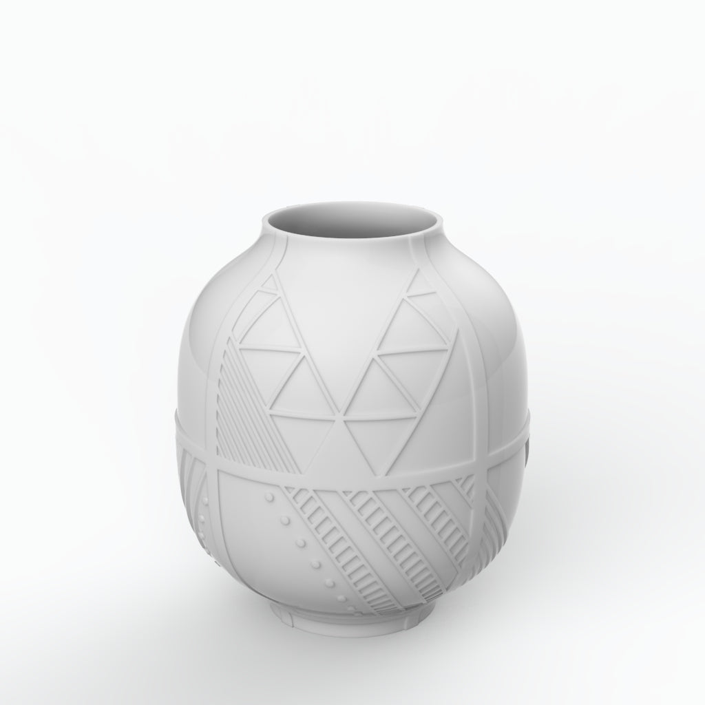 Asurini Porcelain Vase (h31 cm) - Holaria - Handmade Affordable Luxury