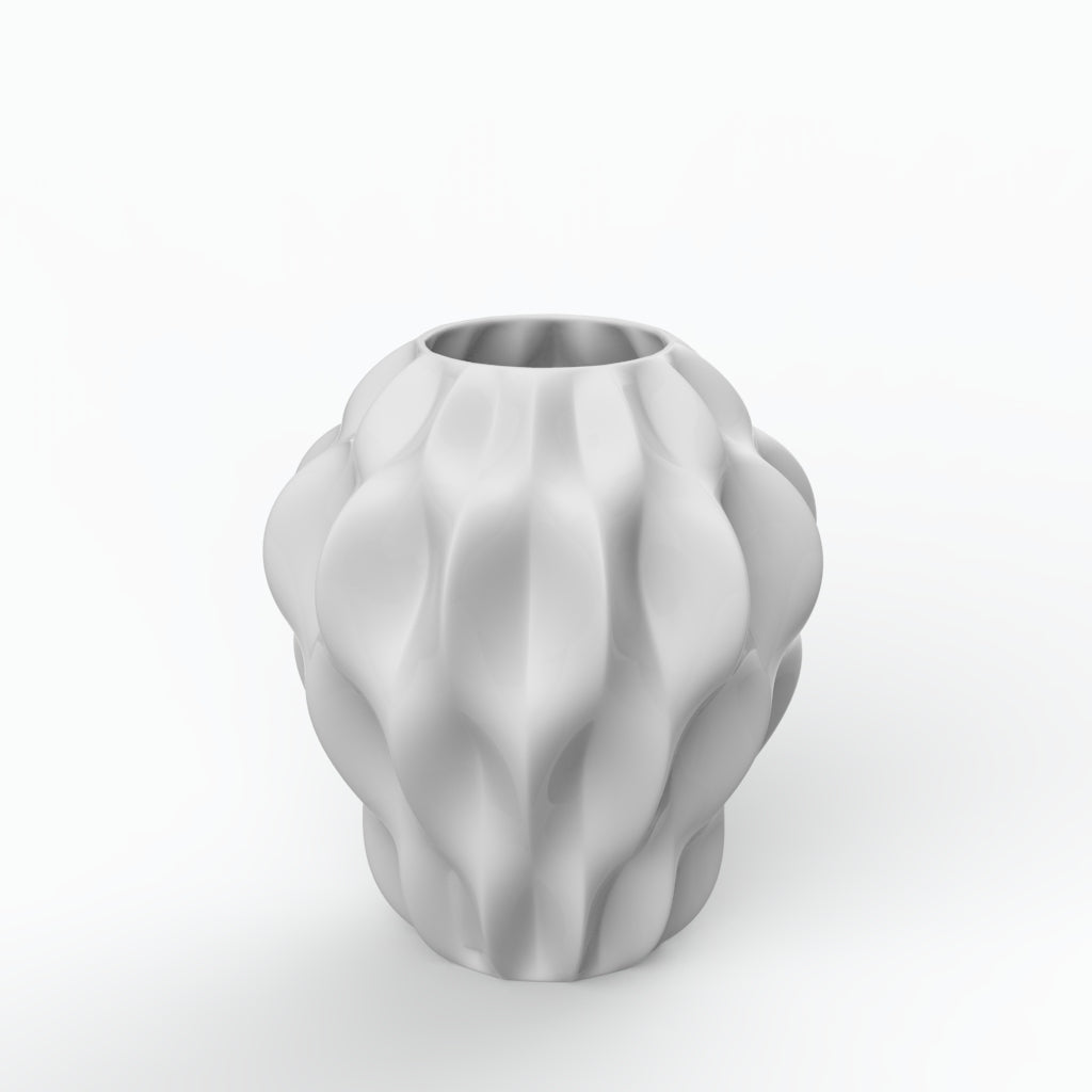 Plissan P Porcelain Vase (h32 cm) - Holaria - Handmade Contemporary Luxury