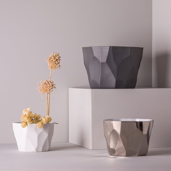 Silex G Porcelain Pot (h15 cm) - Holaria - Handmade Contemporary Luxury